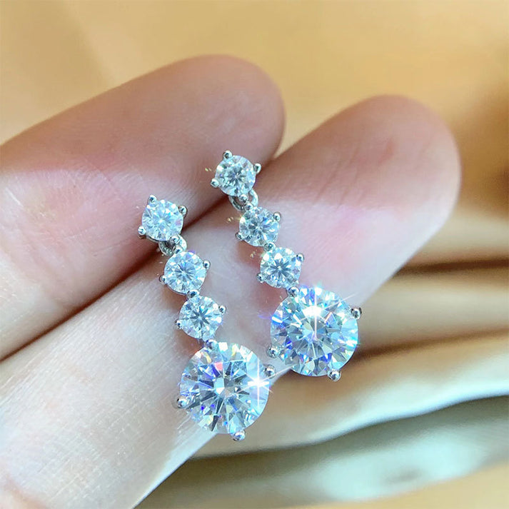 Understated Luxury Four Prong Drop Earrings – SterlingLoves